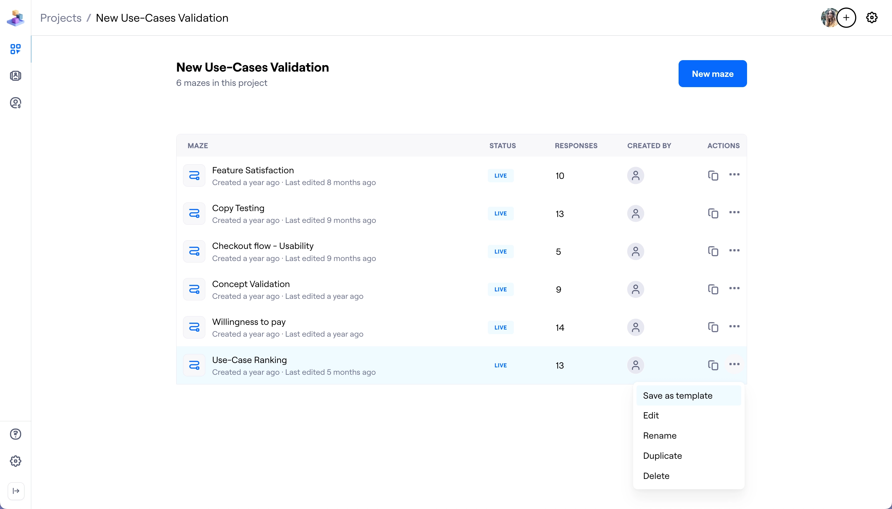 Custom templates – Maze Help