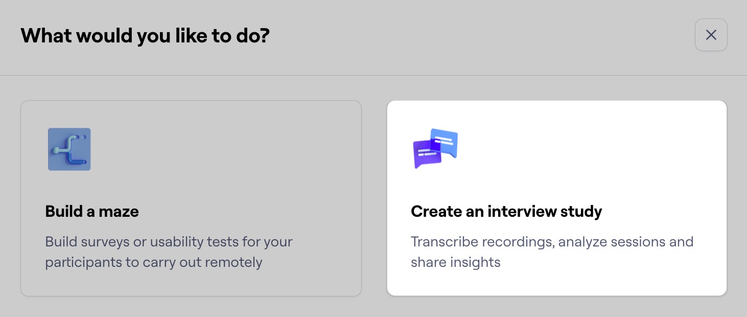 Organize your research data in Maze Interview Studies – Maze Help
