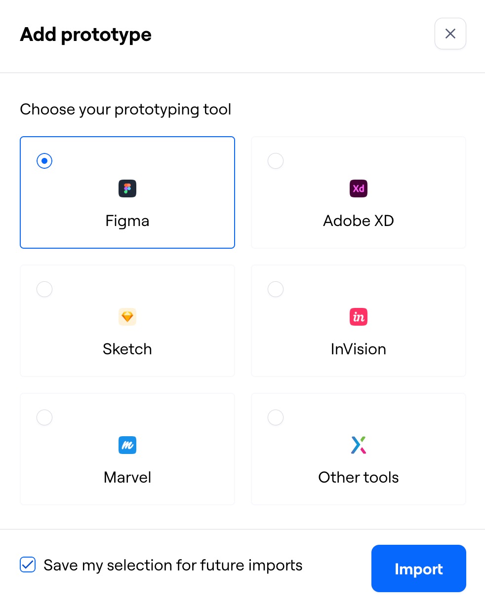 Importing a Figma prototype – Maze Help