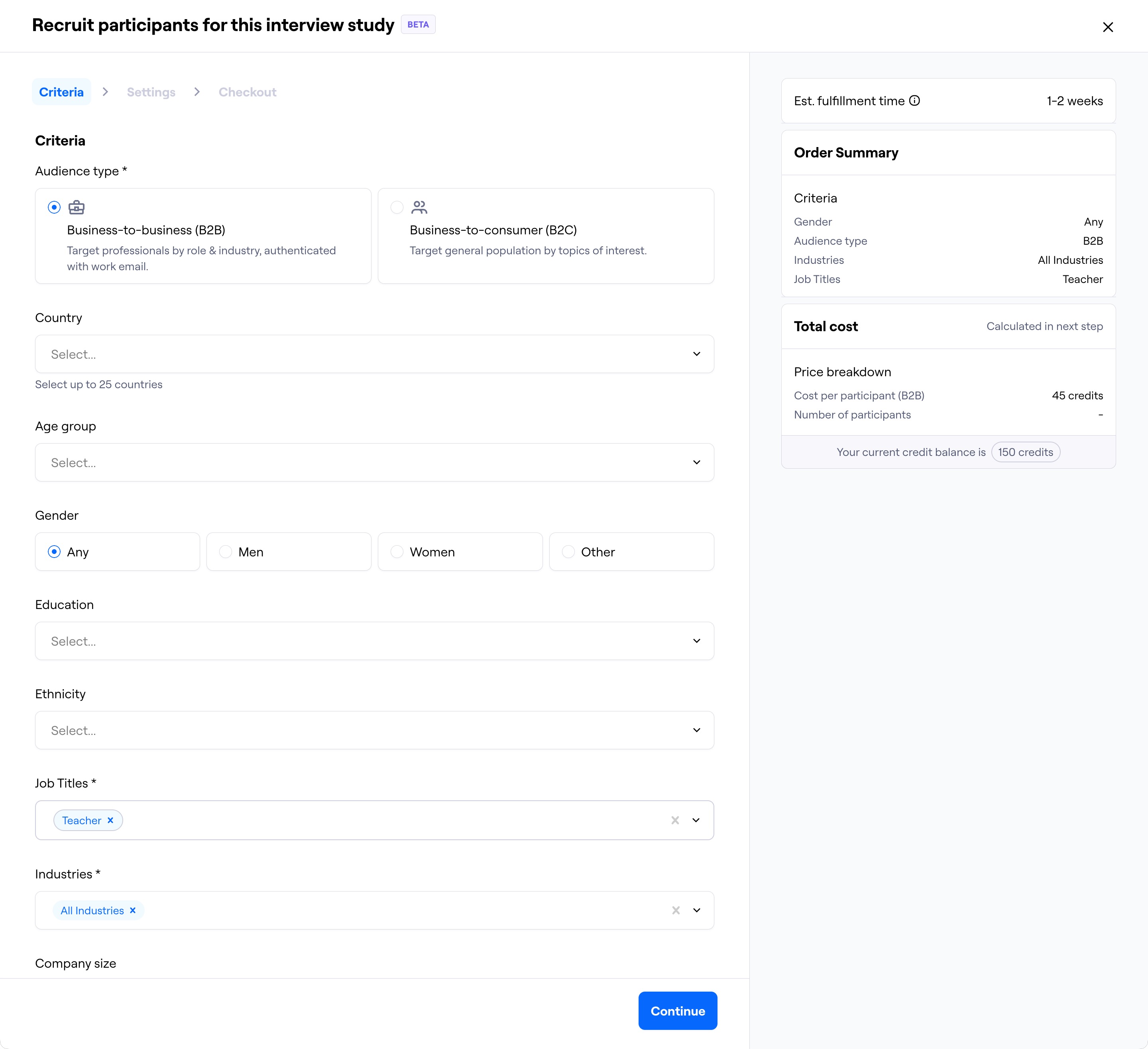 Hiring panel participants for moderated interview studies – Maze Help