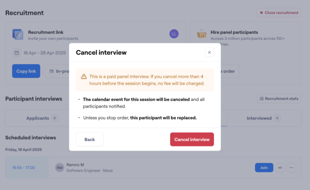 Hiring panel participants for moderated interview studies – Maze Help
